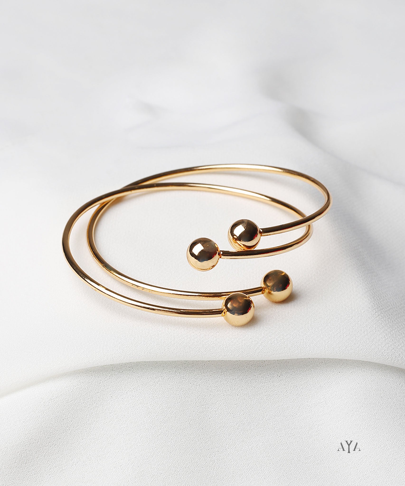 AYA Gold Orb Bangles Set – iLoveModesty