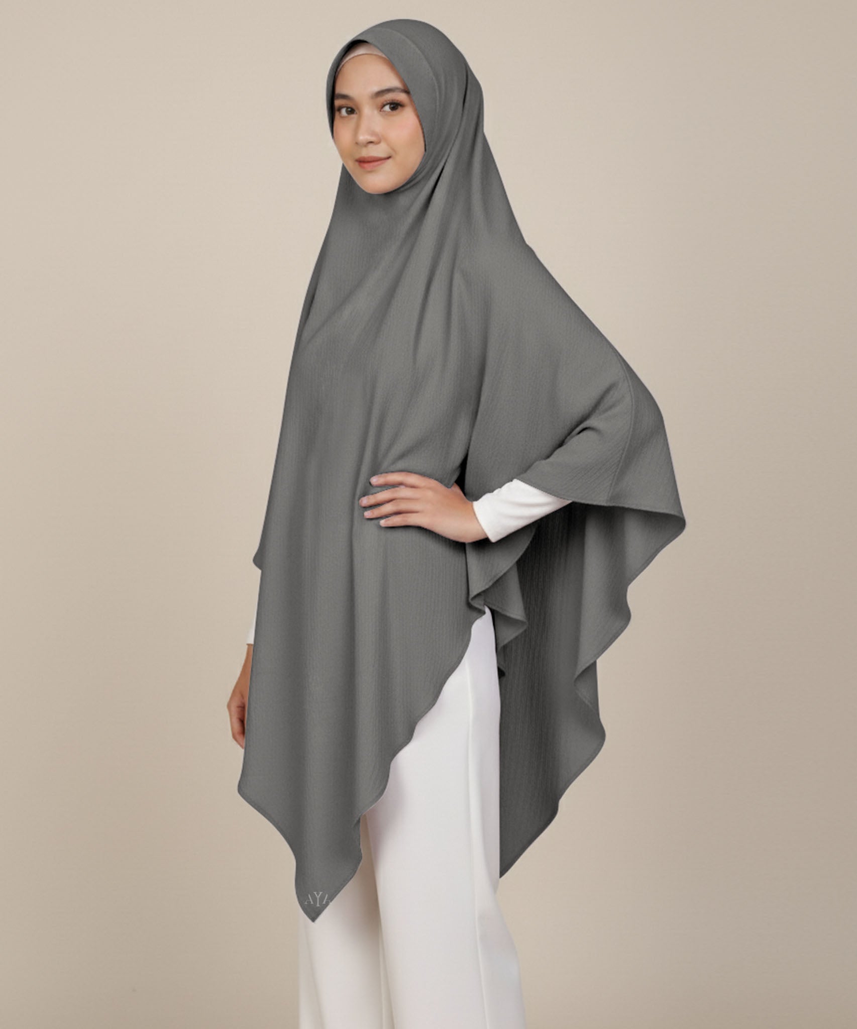 Grey Hood Hijab (Khimar) – iLoveModesty