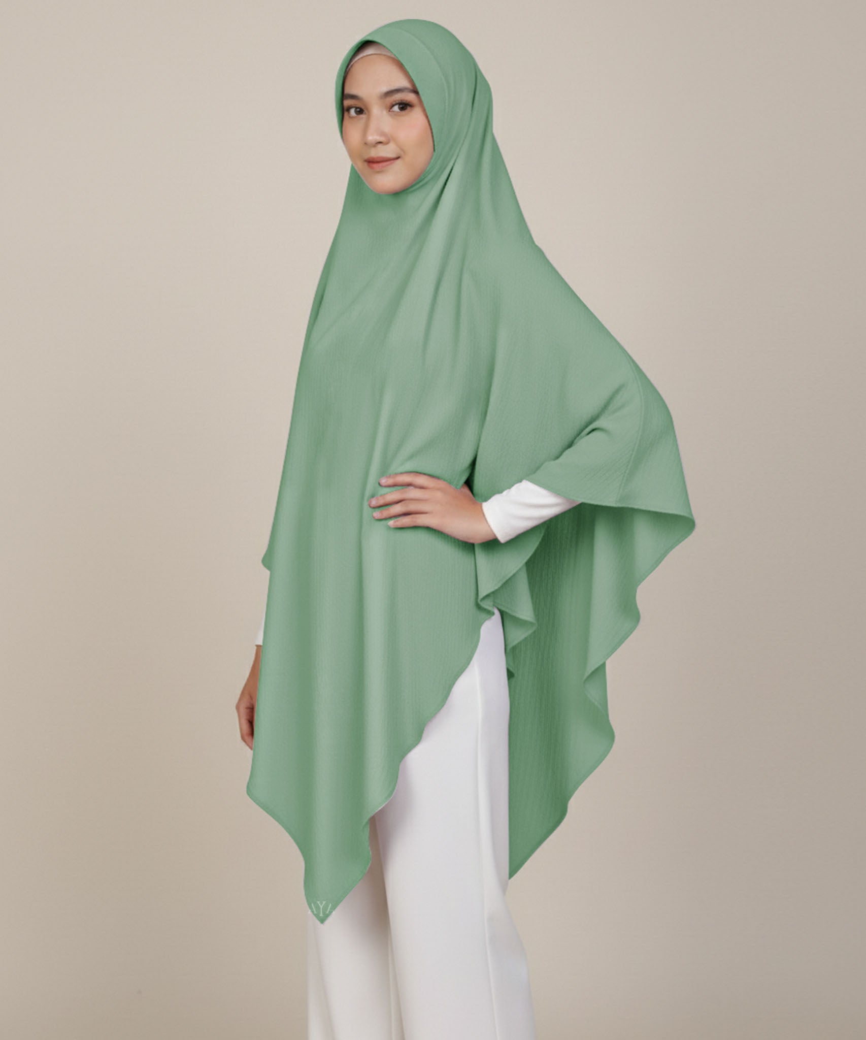 Grayed Jade Hood Hijab (Khimar) – iLoveModesty