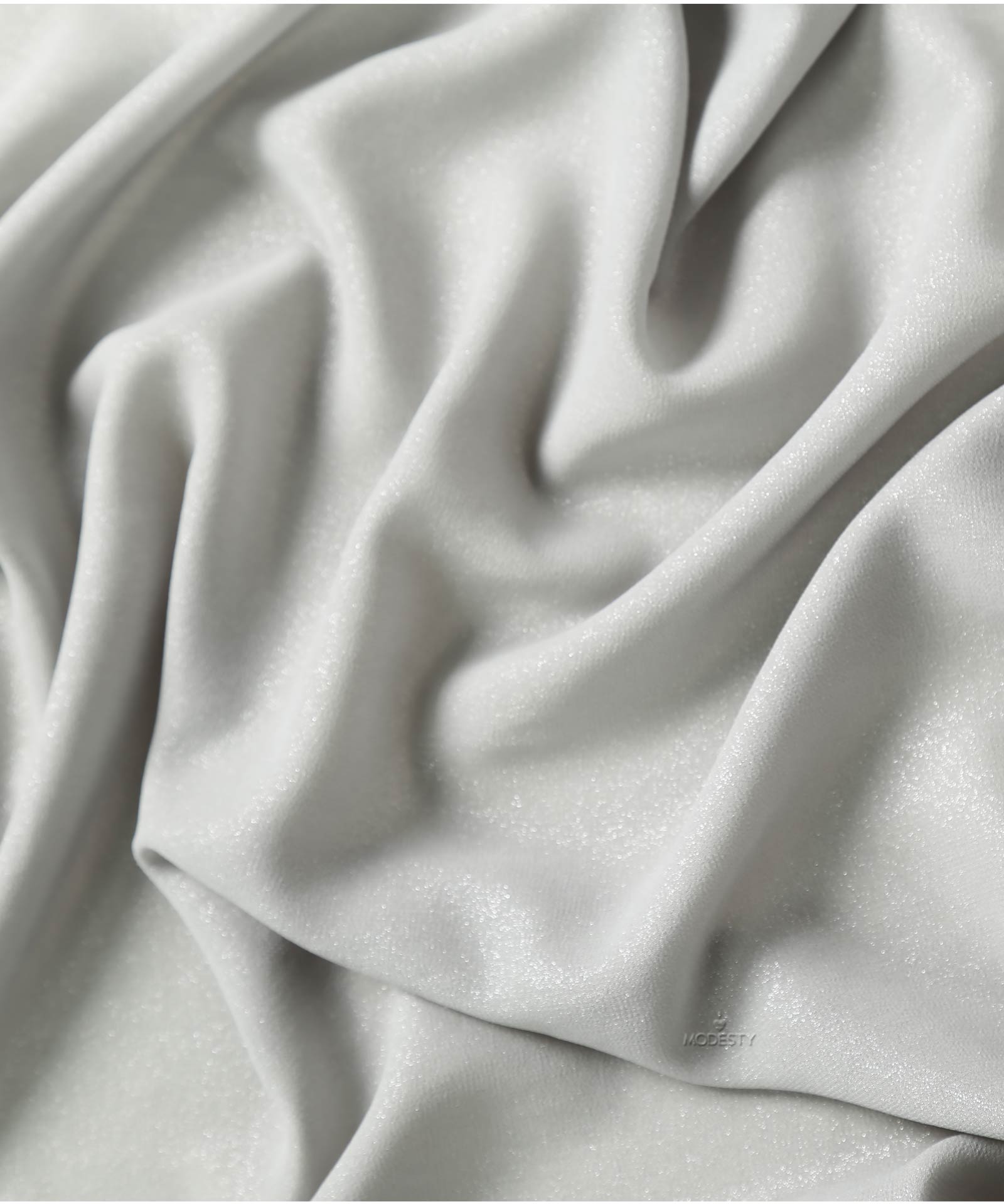 Grey Silver Shimmer Chiffon Hijab | Lightweight Maxi Hijab | – iLoveModesty